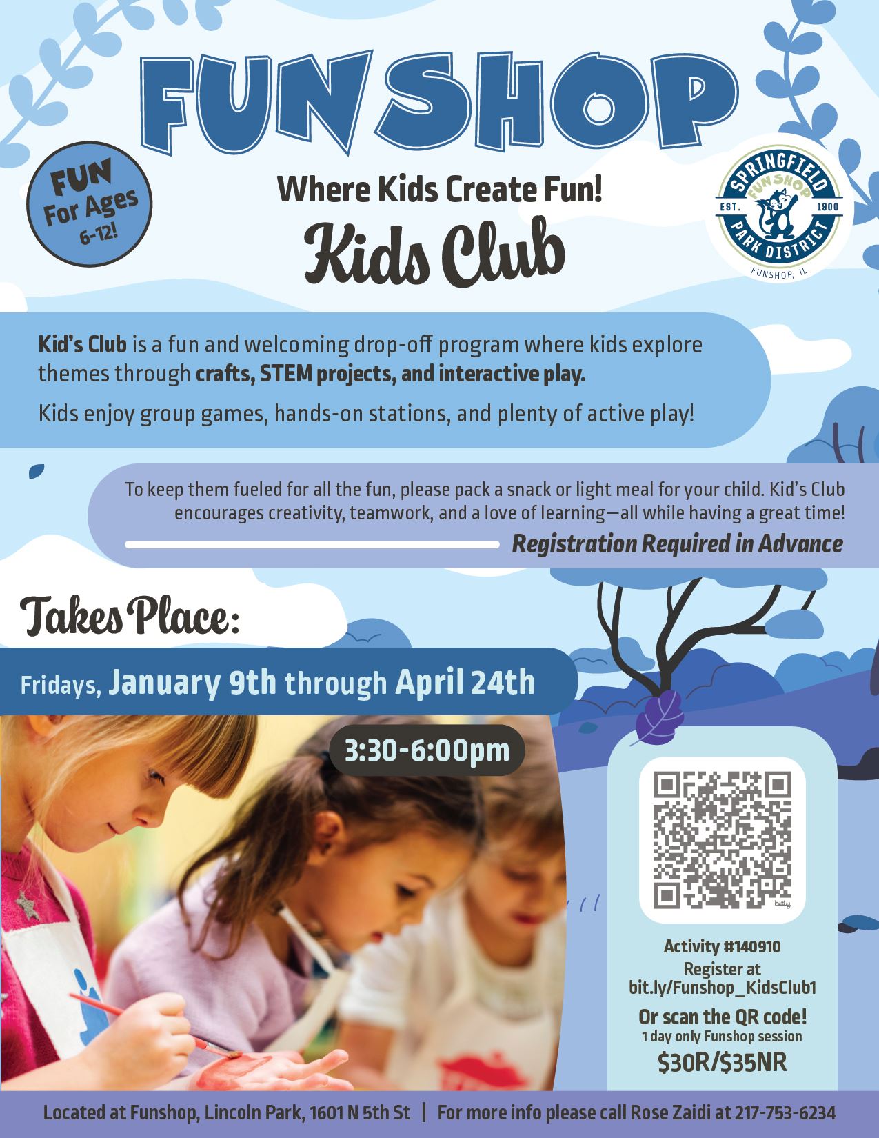 Funshop Kids Club! | Springfield Park District