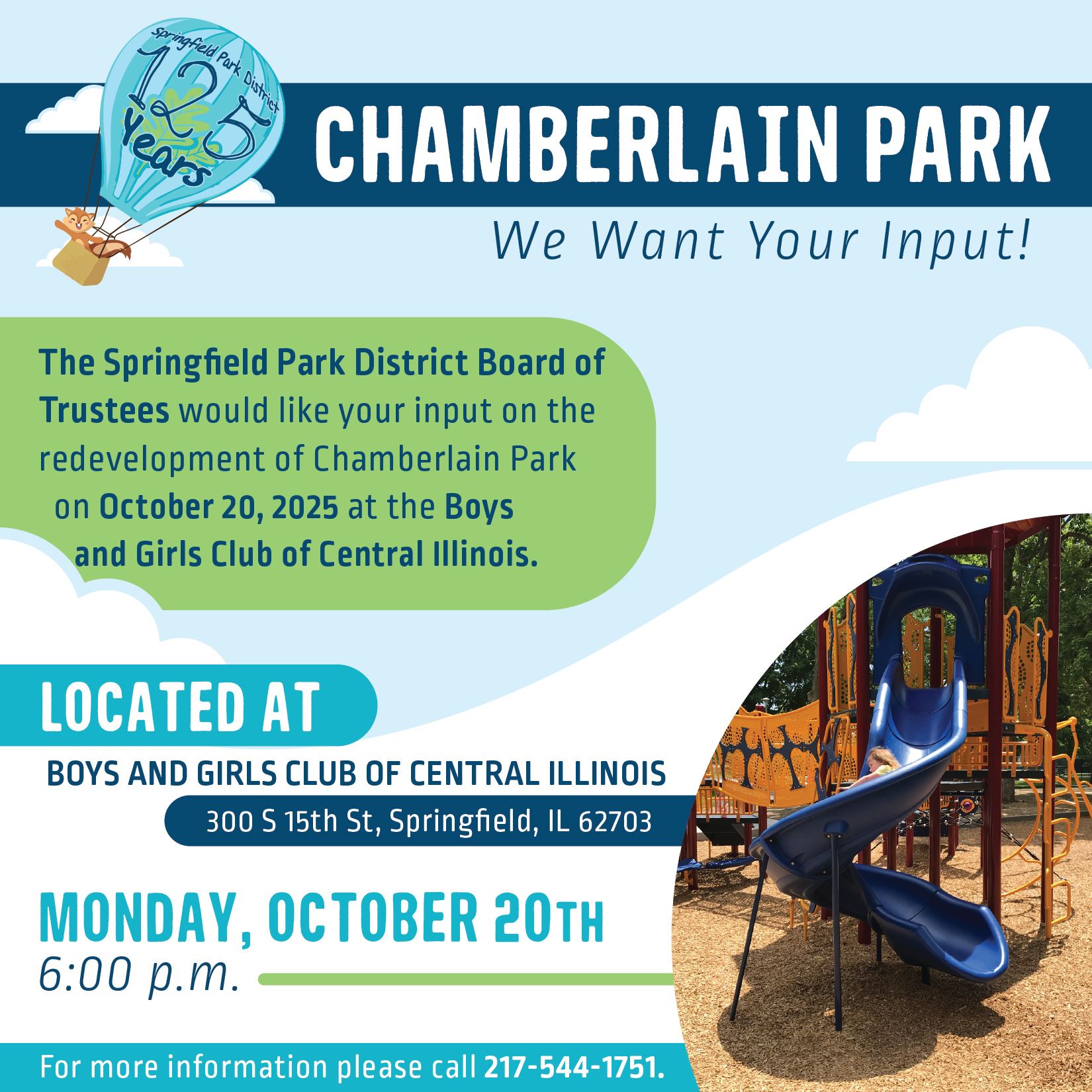 Chamberlain Park Redevelopment Community Meeting | Springfield Park ...