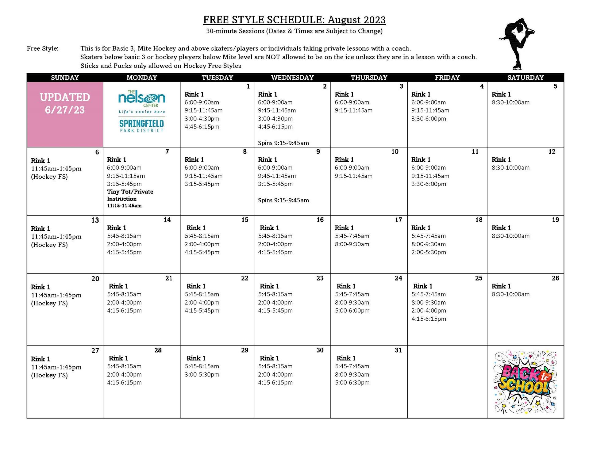 Nelson Center Ice Rink | Springfield Park District