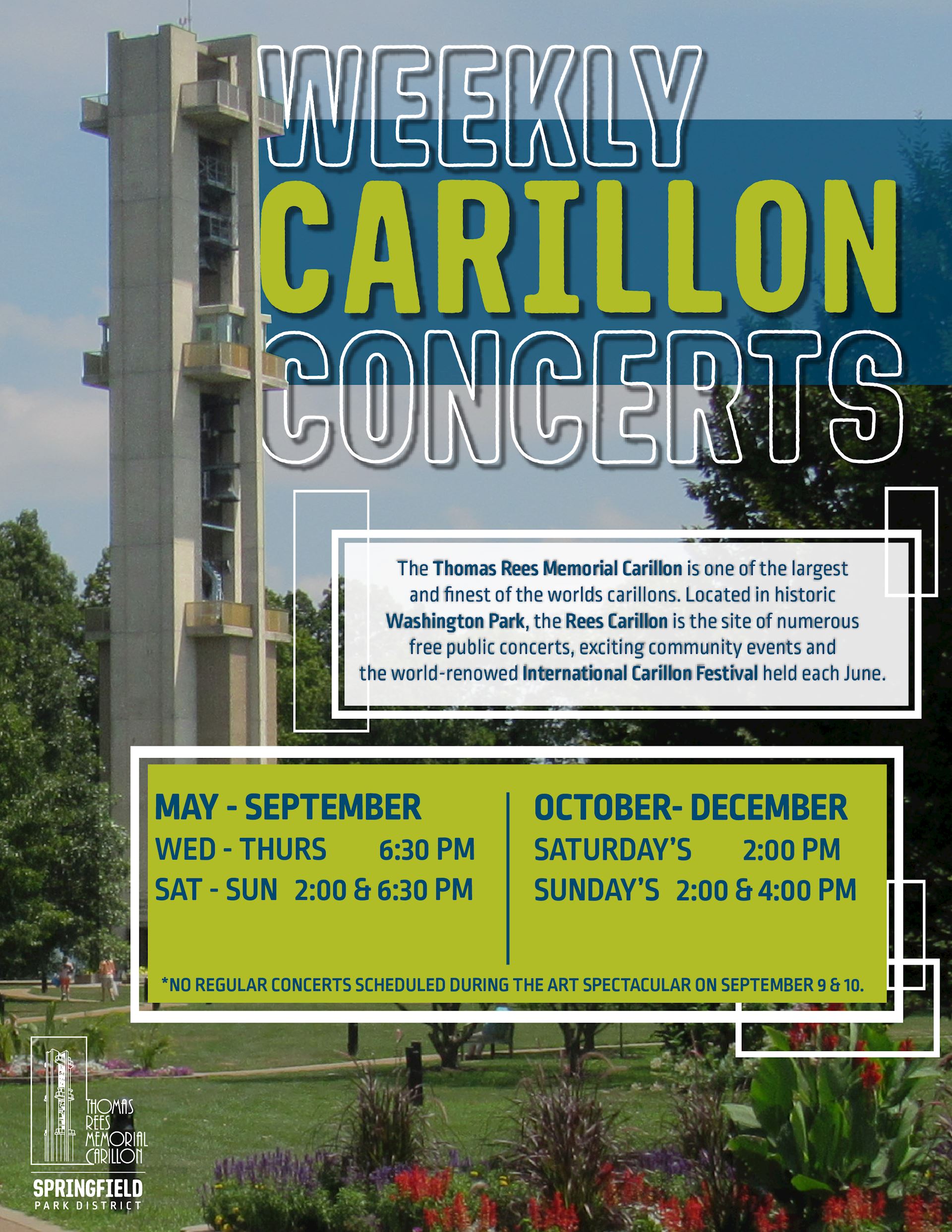 Weekly Carillon Concerts | Springfield Park District