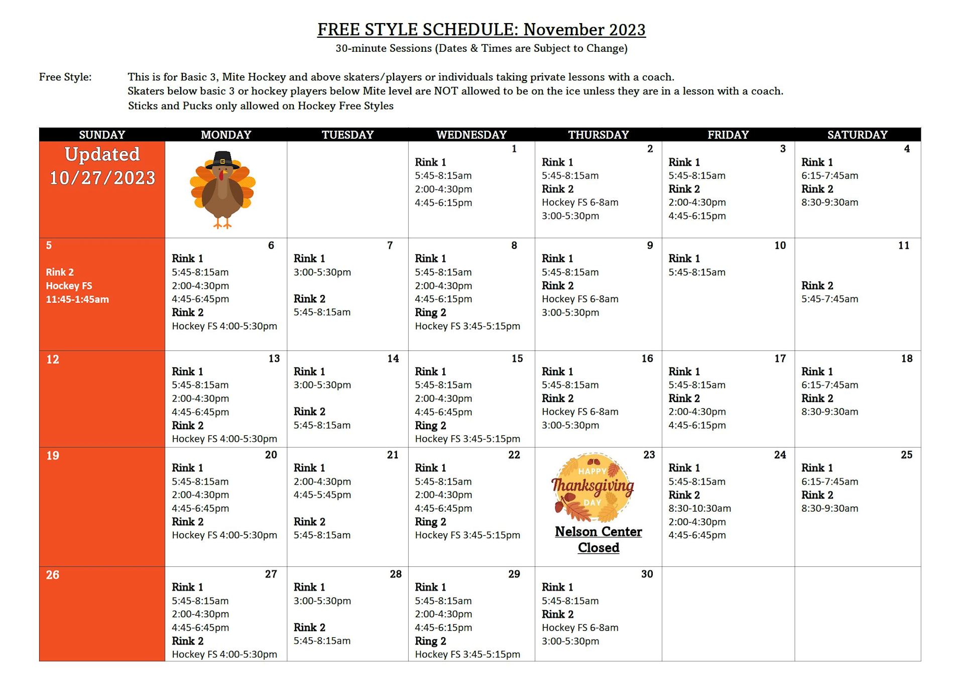 Nelson Center Ice Rink | Springfield Park District