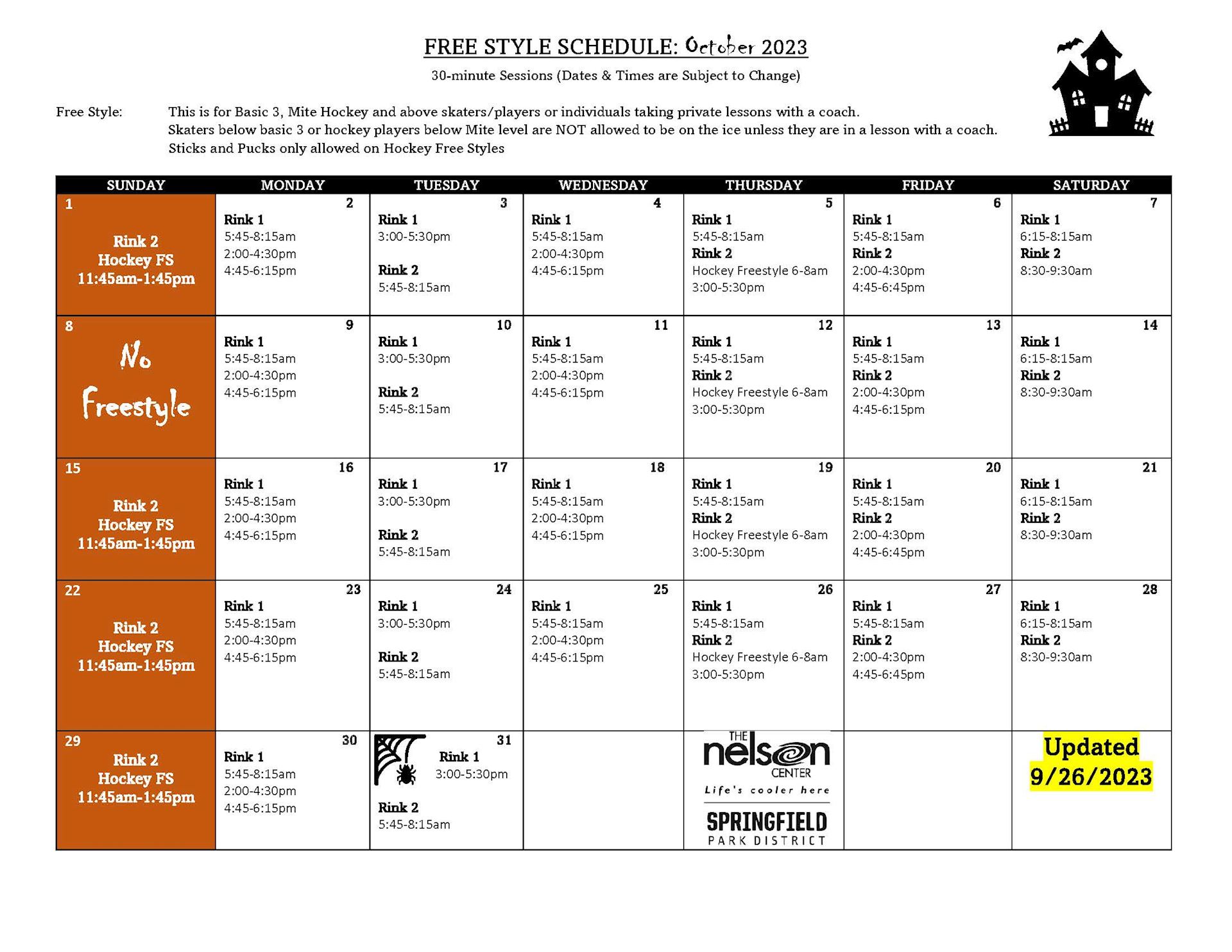 Nelson Center Ice Rink | Springfield Park District