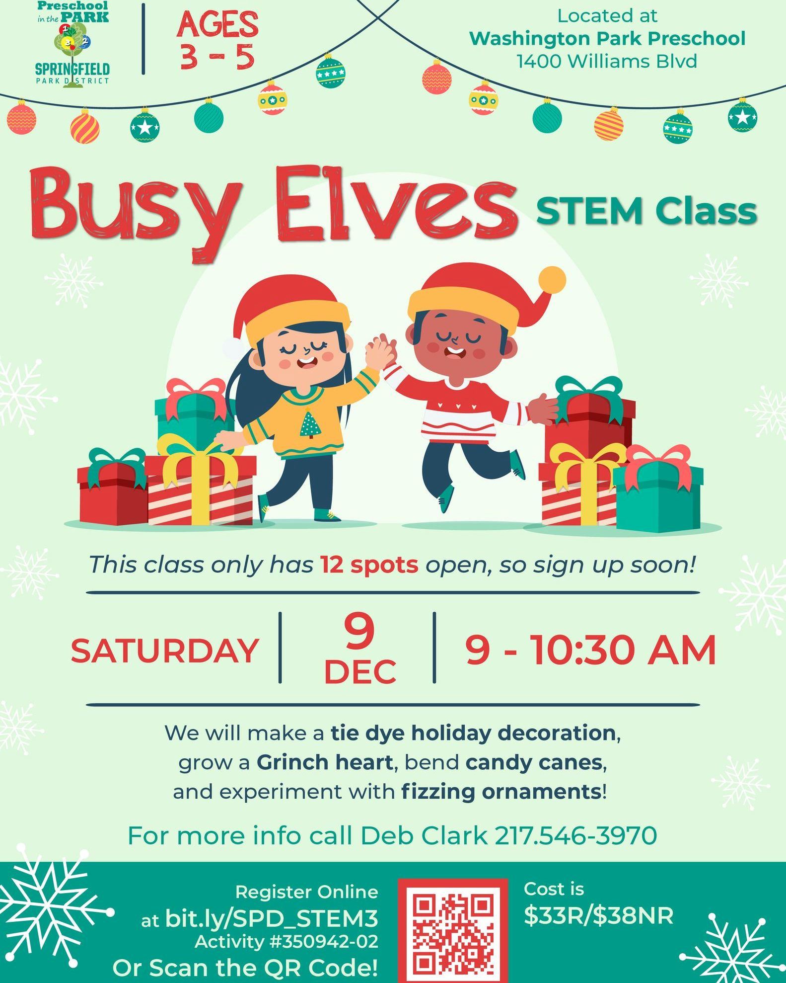 Busy Elves STEM Class | Springfield Park District