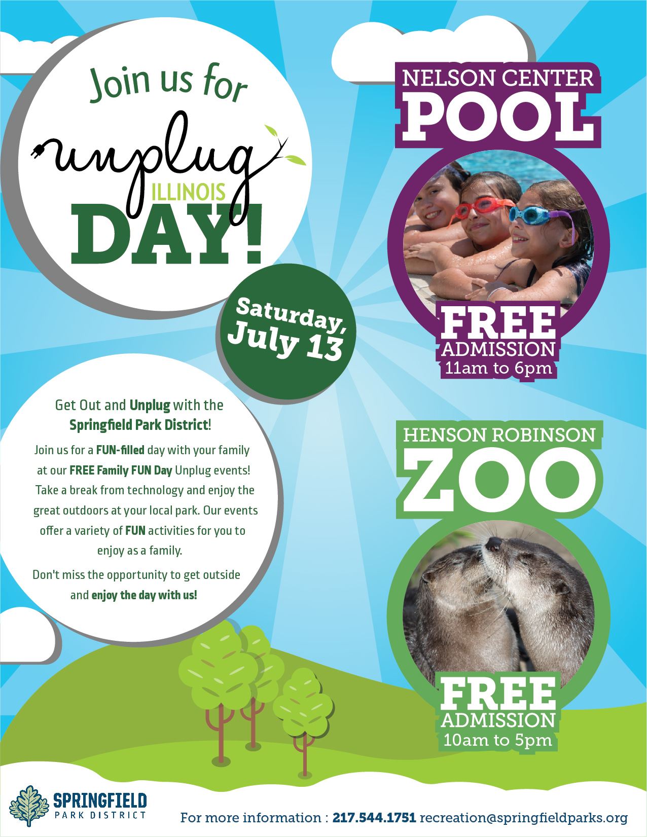 Unplug Illinois Day at the Springfield Park District | Springfield Park ...